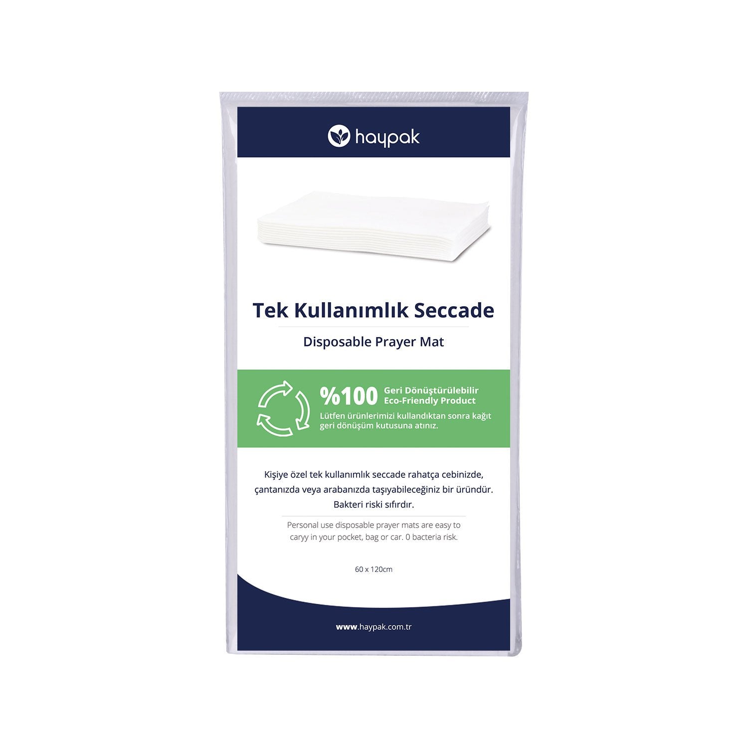 Disposable prayer mat and Wudu towel set - 25 pcs – Haypak